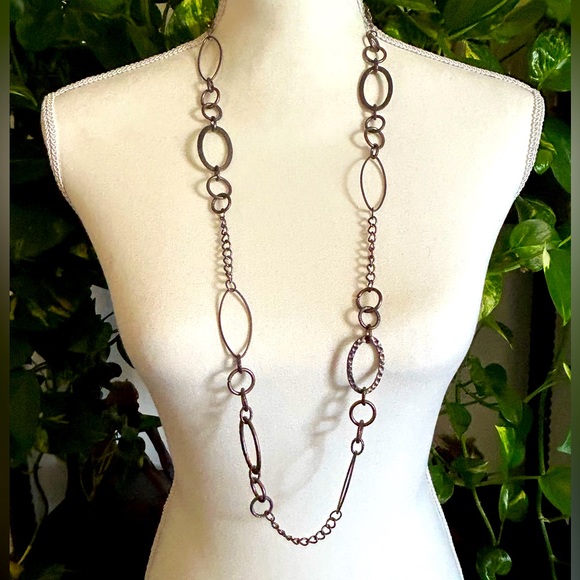 Vintage | Jewelry | Vintage Copper Metal Oval Hoops Long Bohemian ...